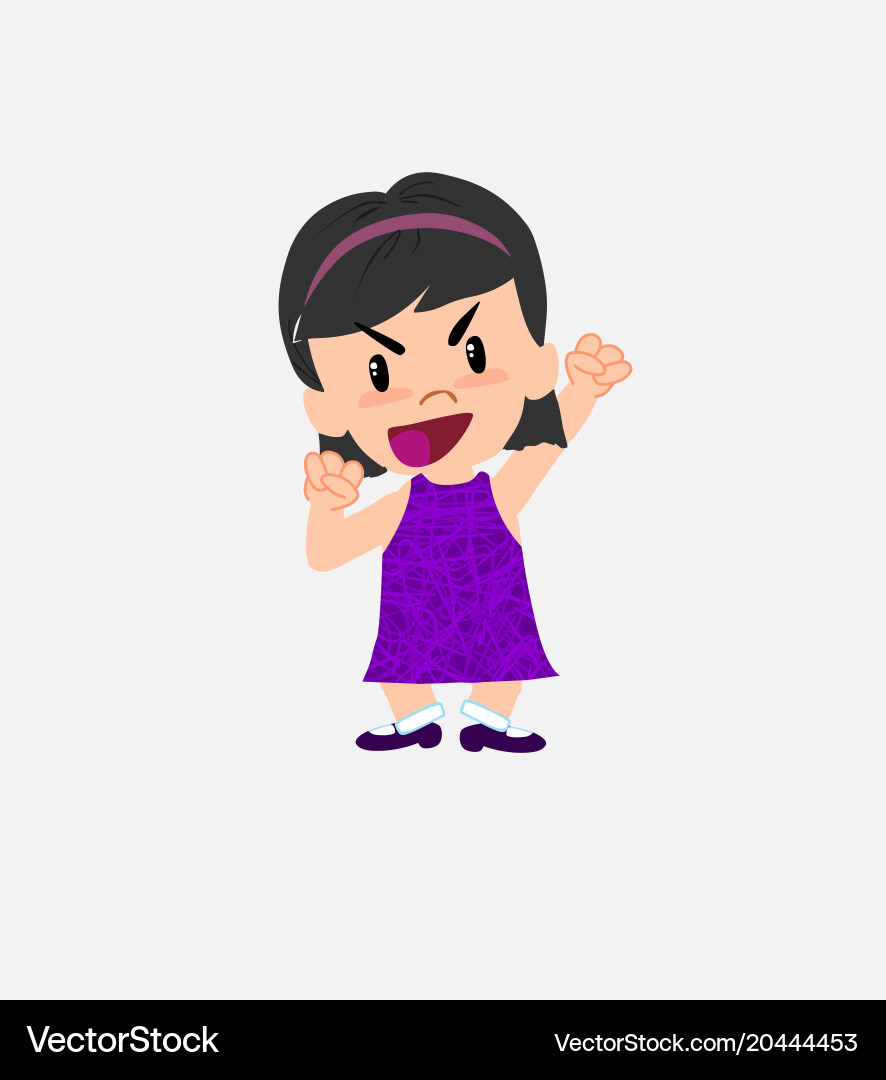 White girl cheering enthusiastically Royalty Free Vector