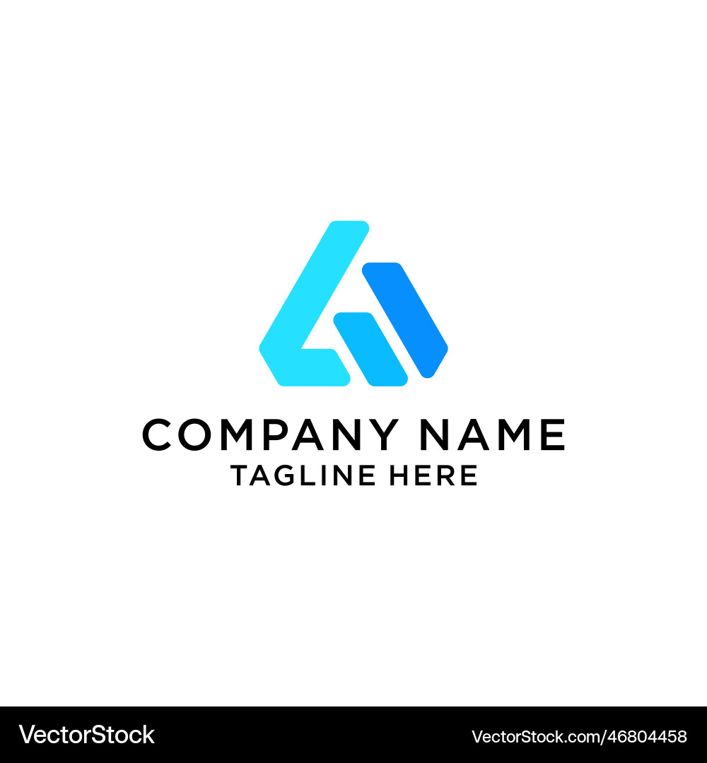 Alphabet letter icon logo la Royalty Free Vector Image