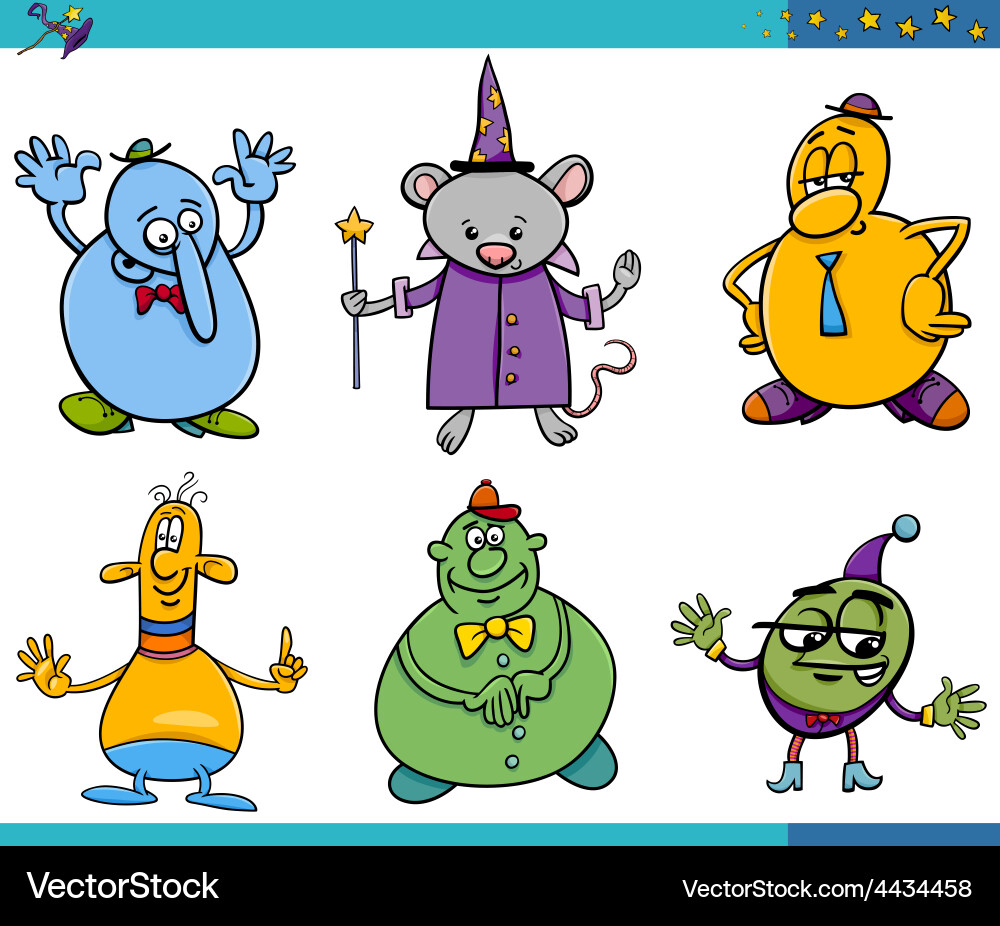 Cartoon fantasy characters set Royalty Free Vector Image