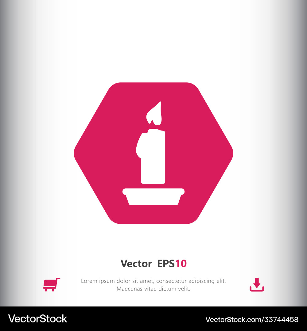 Christmas candle icon sign Royalty Free Vector Image