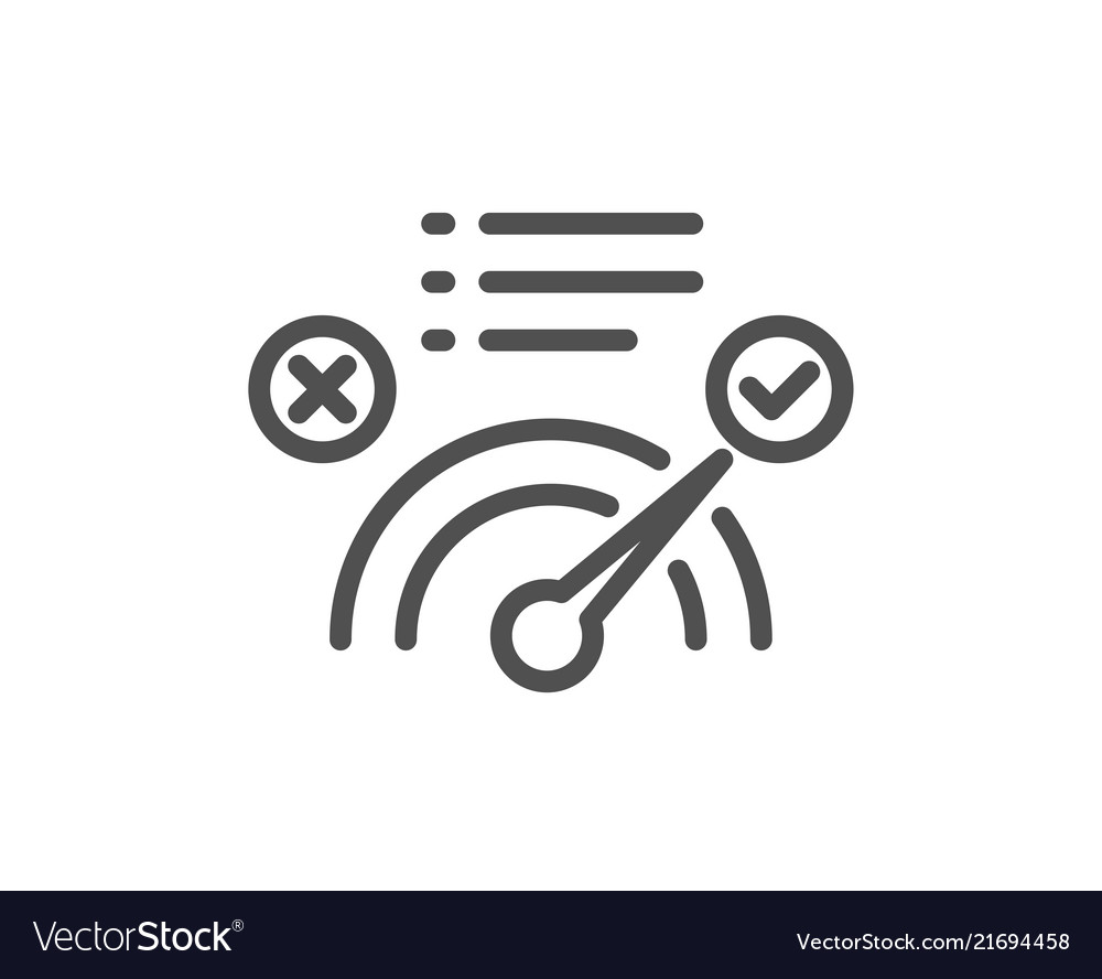 Correct answer line icon accepted or confirmed Vector Image Correct answer line icon accepted or confirmed Vector Image