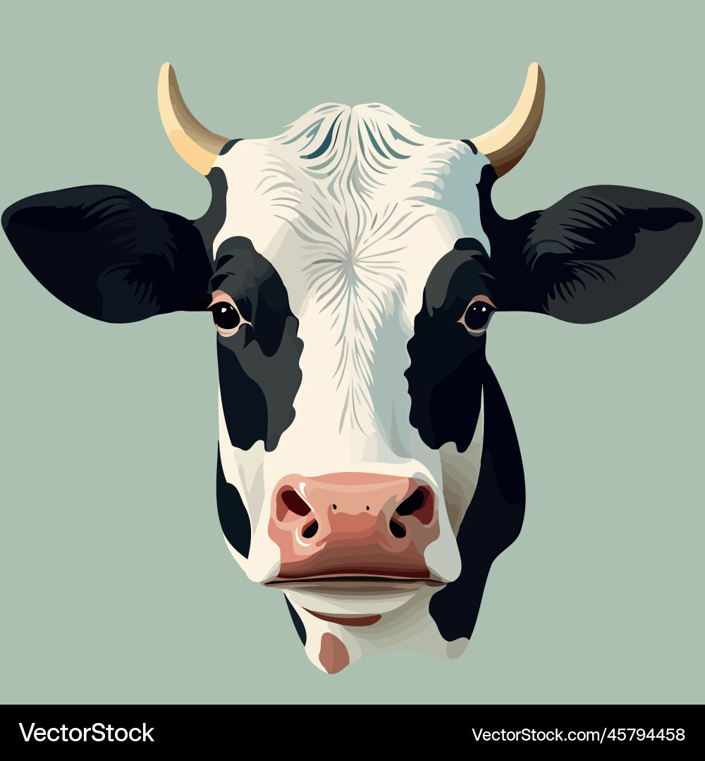 Cow mammal animal head Royalty Free Vector Image