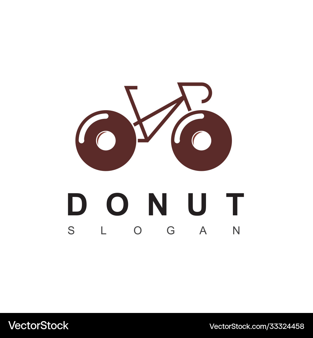 Donut bike logo design template Royalty Free Vector Image