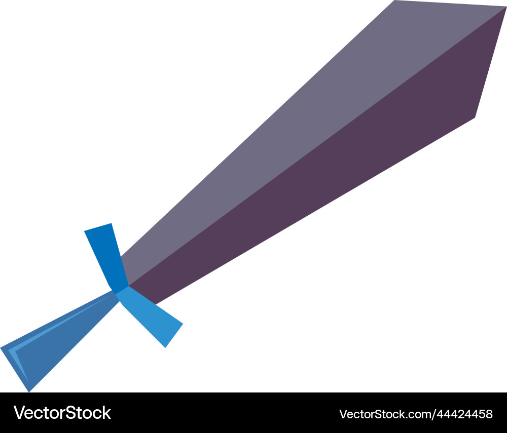 Isolated medieval sword sketch icon Royalty Free Vector