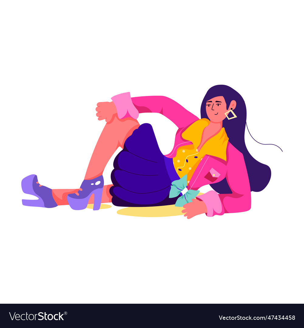Model pose Royalty Free Vector Image - VectorStock