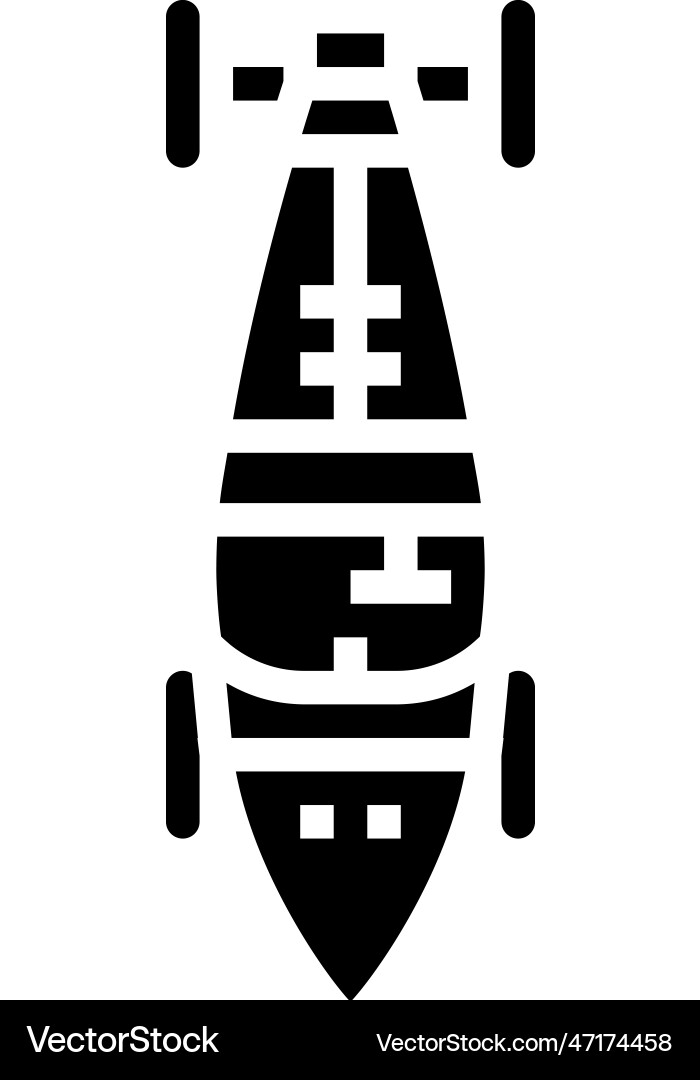 Rally car top view glyph icon Royalty Free Vector Image