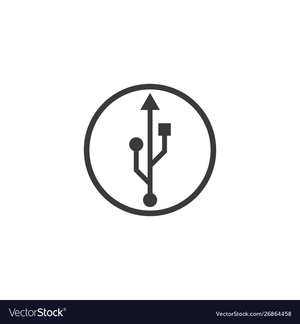 Usb data transfer logo Royalty Free Vector Image