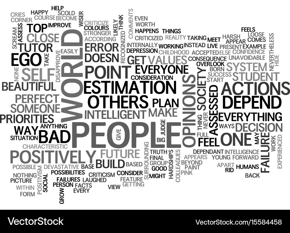 Why should you depend on other people text word Vector Image