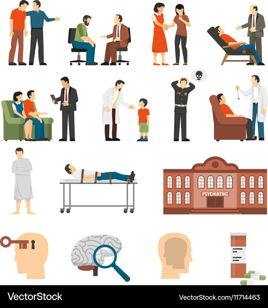 1610i105037pm005c23psychologist set Royalty Free Vector