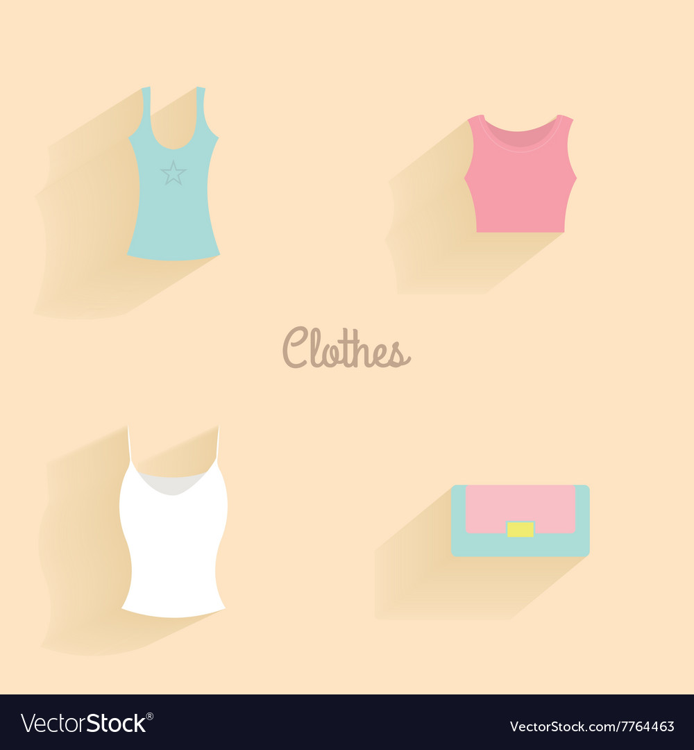 Abstract clothes objects Royalty Free Vector Image