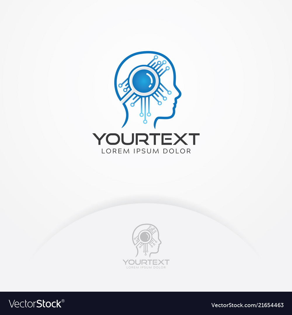 Artificial intelligence logo Royalty Free Vector Image