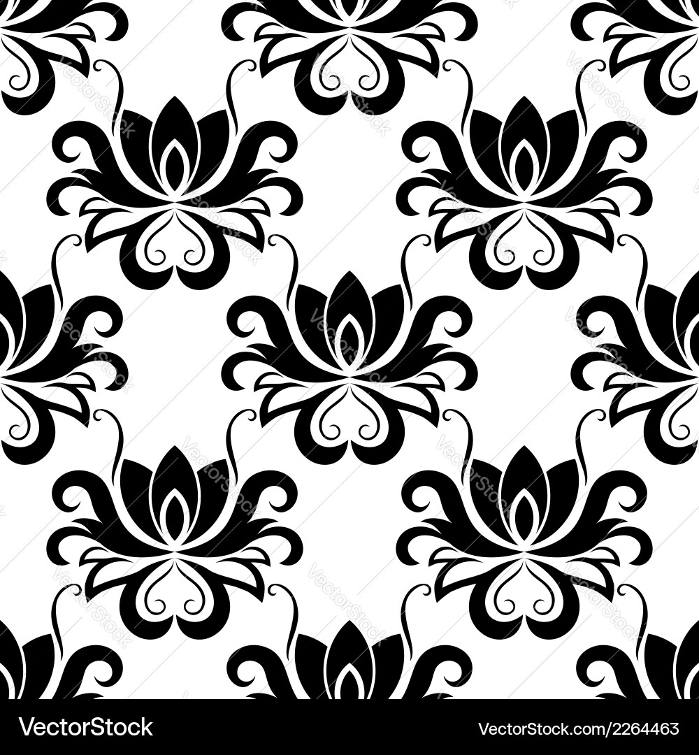 Dainty floral seamless pattern with bold flowers Vector Image