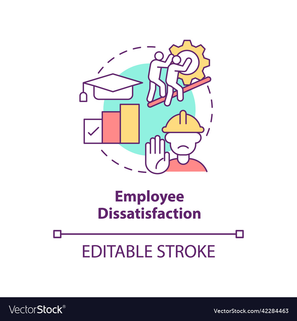 Employee dissatisfaction concept icon Royalty Free Vector
