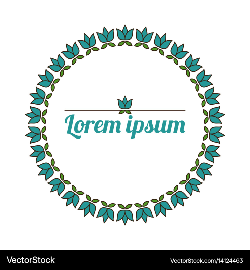 Floral wreath natural flower frame Royalty Free Vector Image