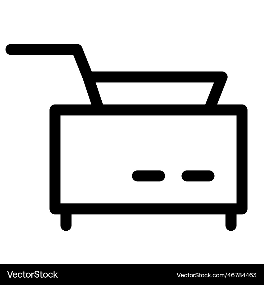 Fryer cooking equipment designed for deep frying Vector Image