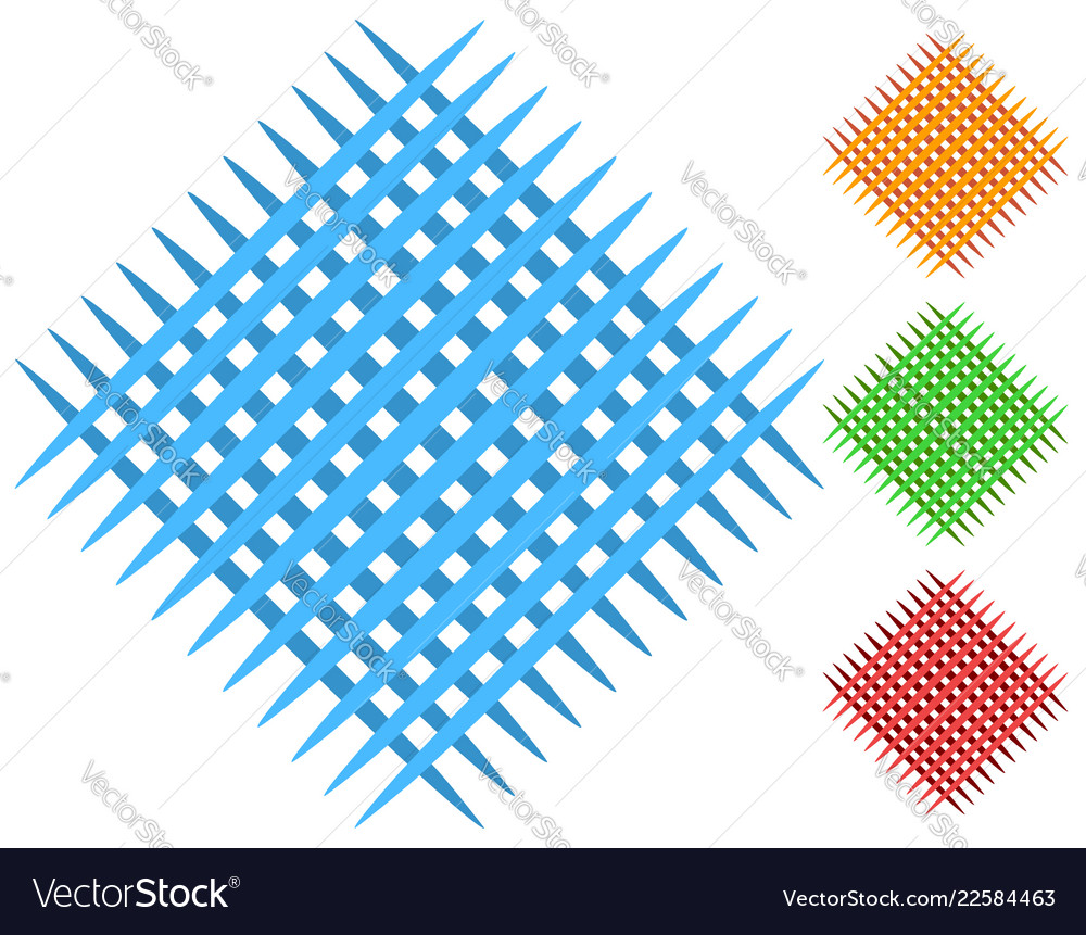 Grid mesh patch elements in 4 color Royalty Free Vector