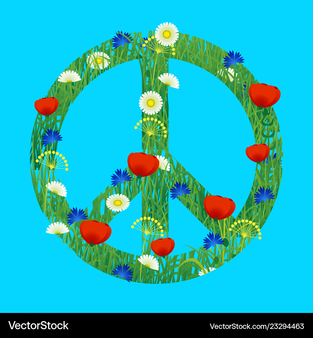 International peace day a sign pacific Royalty Free Vector