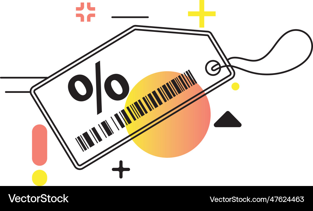 Isolated modern sale label icon Royalty Free Vector Image