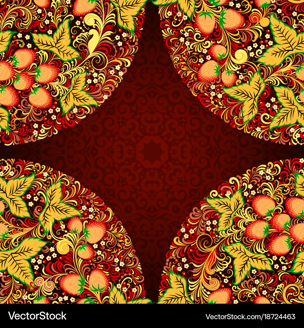 Oklahoma traditional russian design elements Vector Image