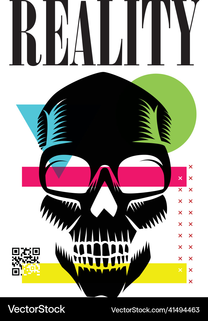 Reality t shirt design ready to print Royalty Free Vector