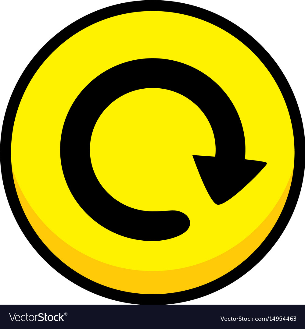 Restart Refresh Video Game Asset Menu Icon Button Vector Image