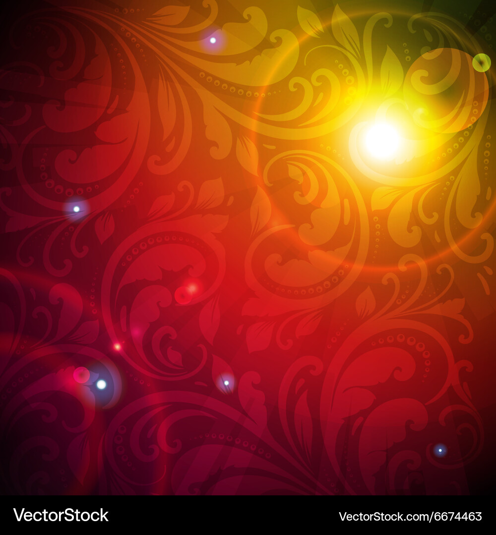Seamless floral wallpaper with sunshine Royalty Free Vector