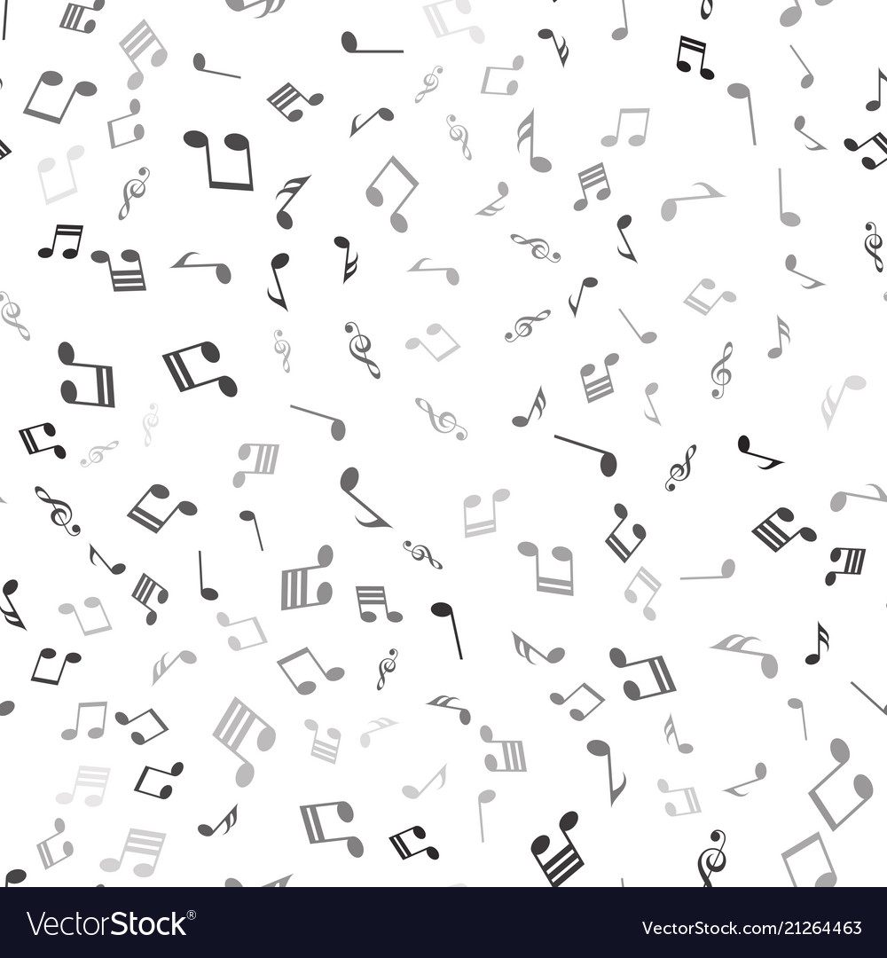 Seamless pattern with falling music notes Vector Image