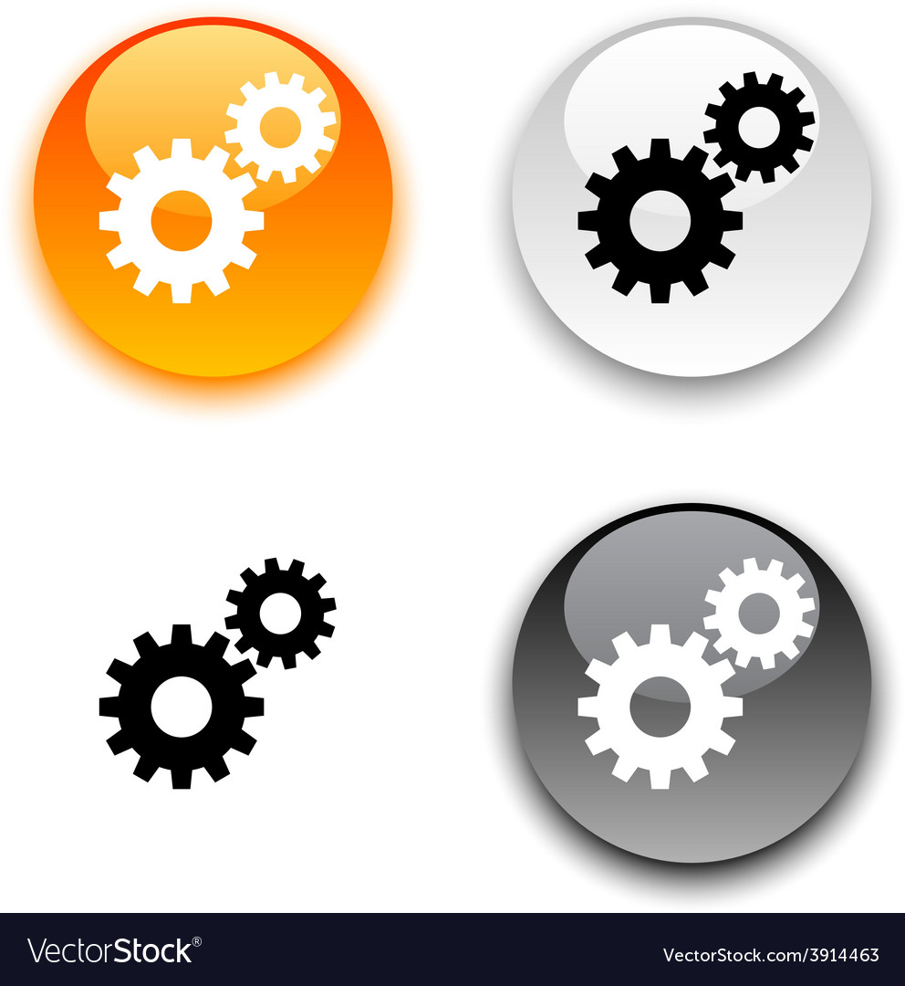 Settings button Royalty Free Vector Image - VectorStock