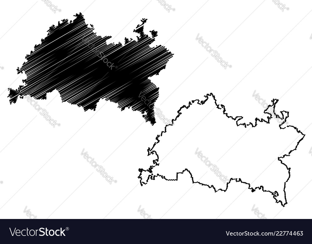Tatarstan map Royalty Free Vector Image - VectorStock