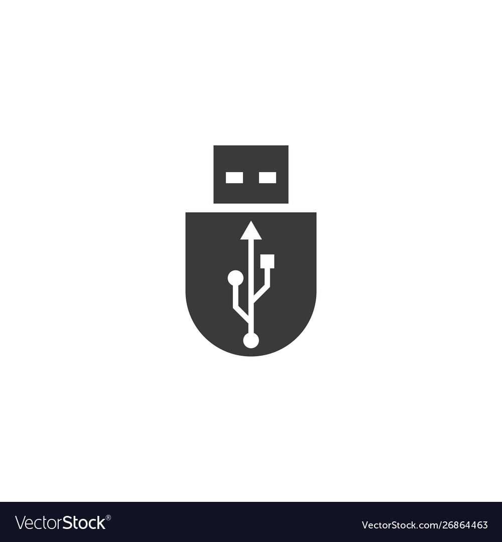 Usb data transfer logo Royalty Free Vector Image
