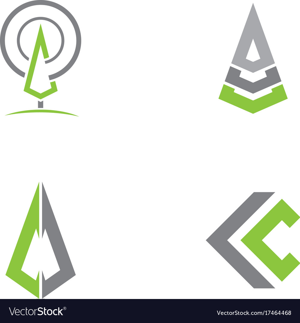 Cedar tree logo template Royalty Free Vector Image