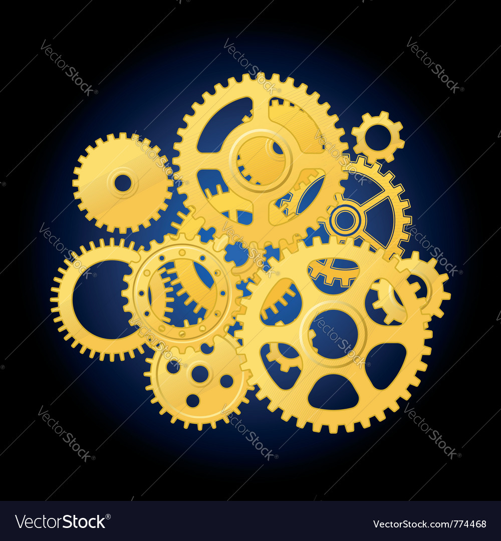 Clockwork mechanism Royalty Free Vector Image - VectorStock