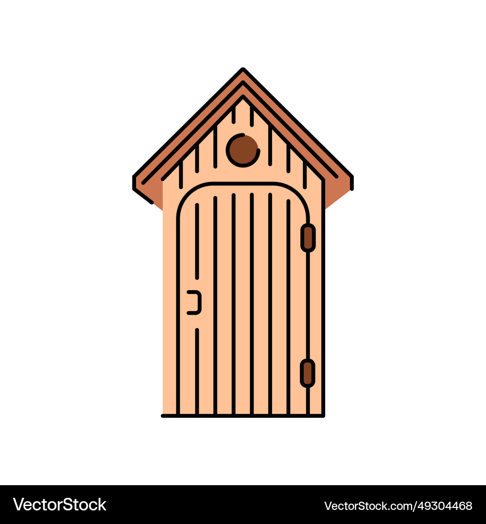 Compost toilet color line icon composting Vector Image