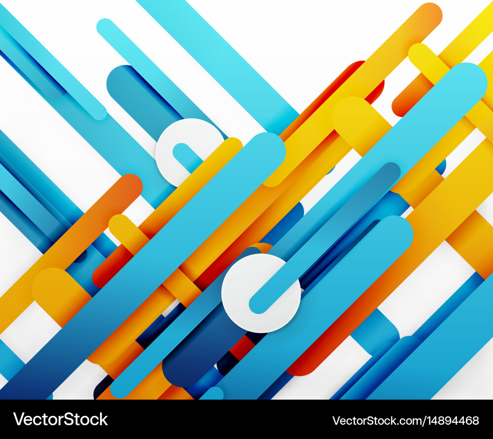 Cut 3d paper color straight lines abstract Vector Image