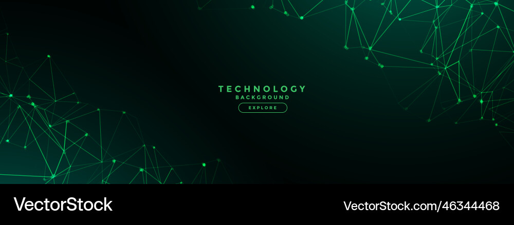 Digital technology network lines mesh banner Vector Image