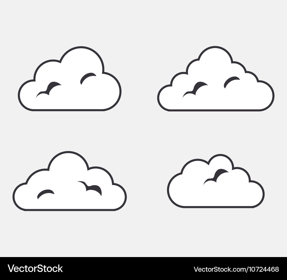 Isolated design of clouds icon set Royalty Free Vector Image