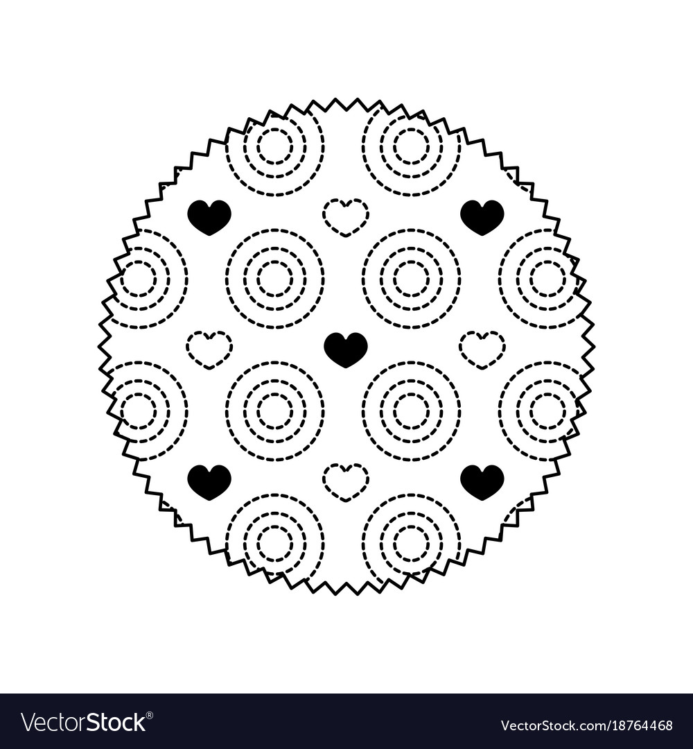 Isolated pattern circle design Royalty Free Vector Image