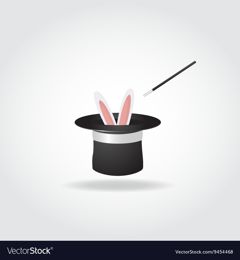 Magic hat with rabbit Royalty Free Vector Image