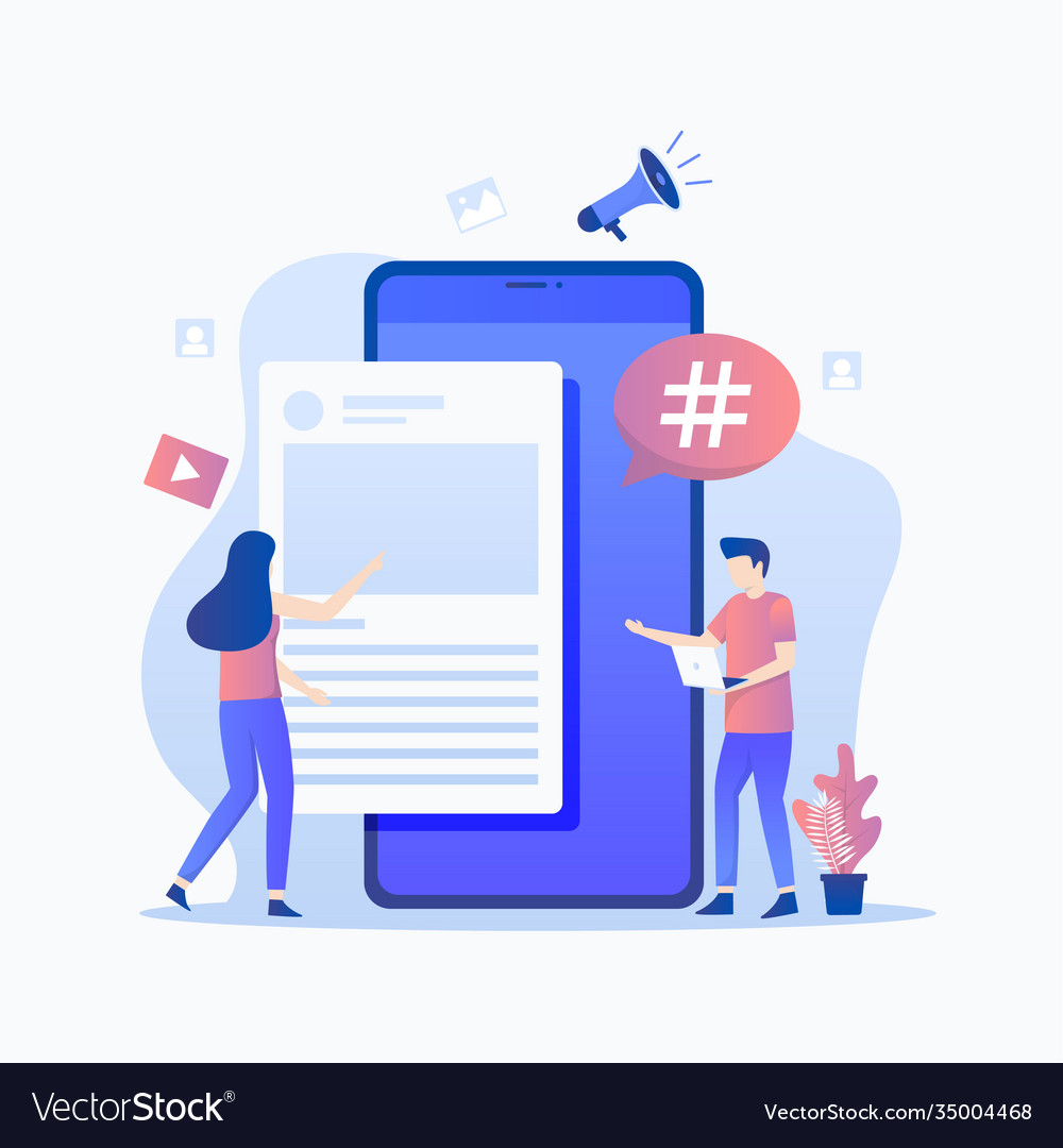 Microblogging concept Royalty Free Vector Image