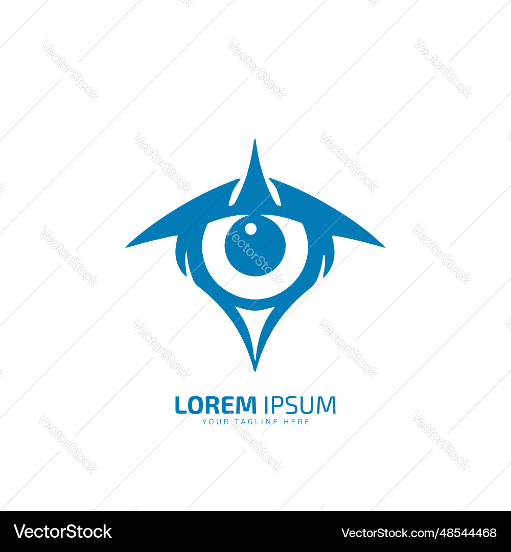 Minimal or abstract dragon eye logo icon Vector Image