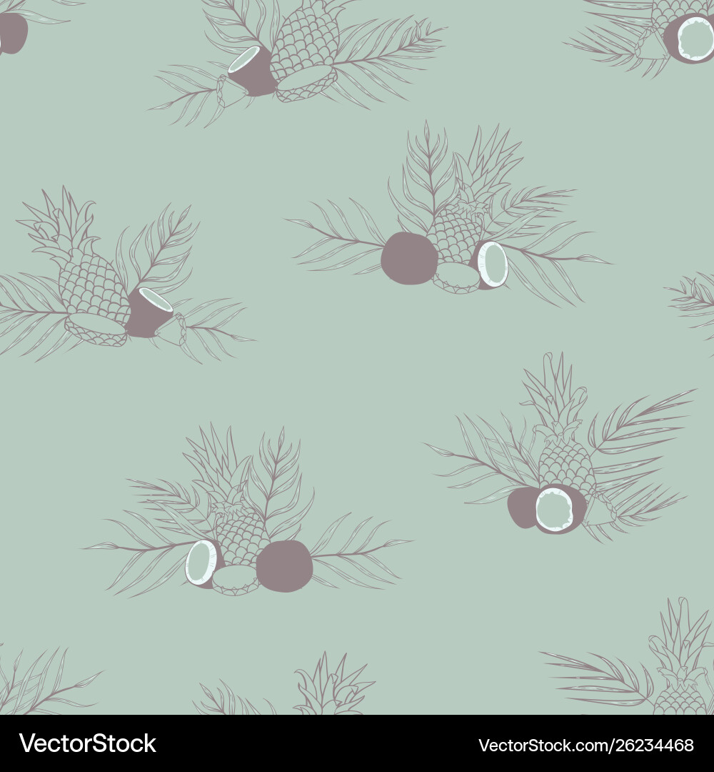 Pina colada compositions in retro colors Vector Image