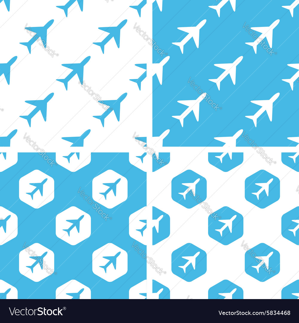 Plane patterns set Royalty Free Vector Image - VectorStock