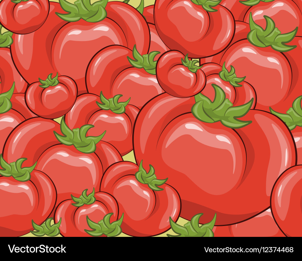 Red tomatoes background Royalty Free Vector Image