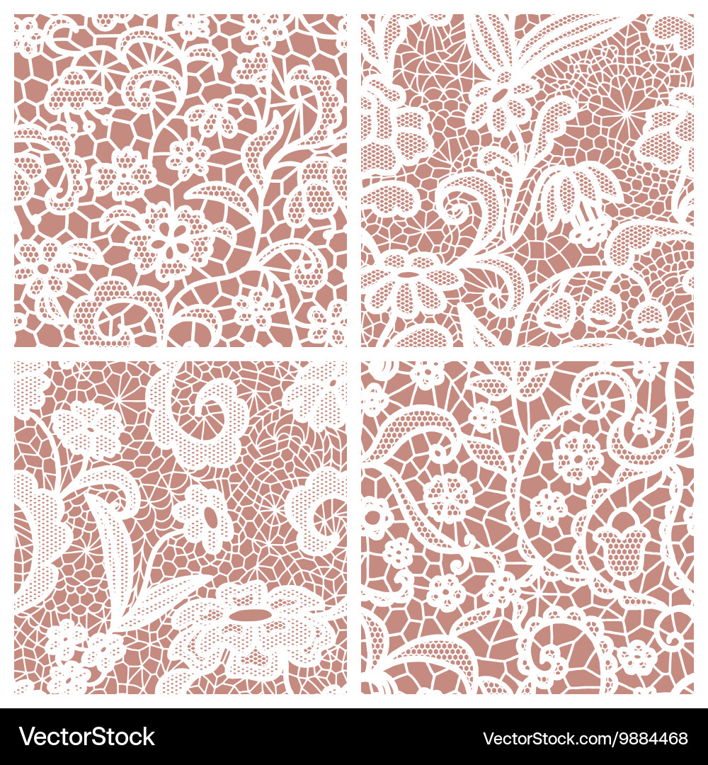 Set of lacy patterns Royalty Free Vector Image