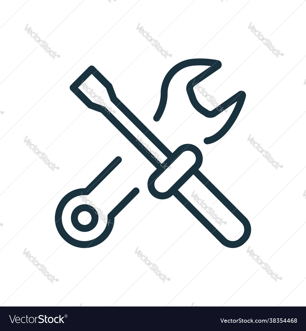 Toolkit linear icon Royalty Free Vector Image - VectorStock