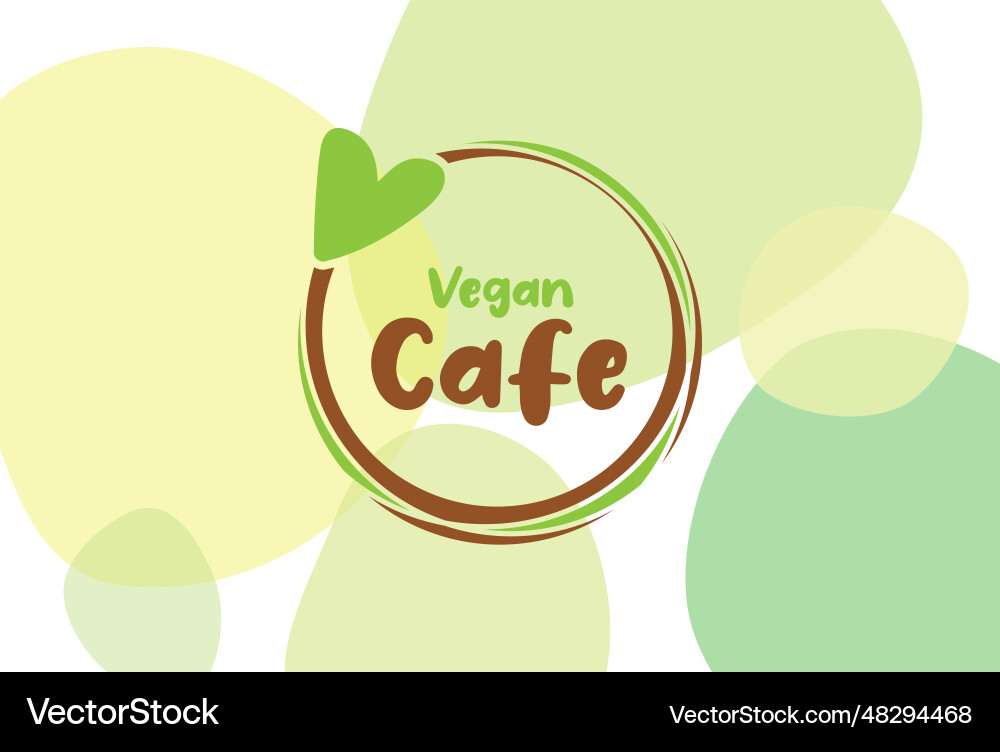 Vegan coffee sign label sticker text design Vector Image