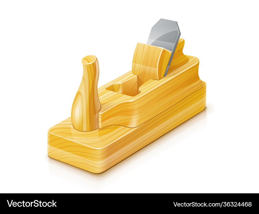 Wooden jack-plane for wood Royalty Free Vector Image
