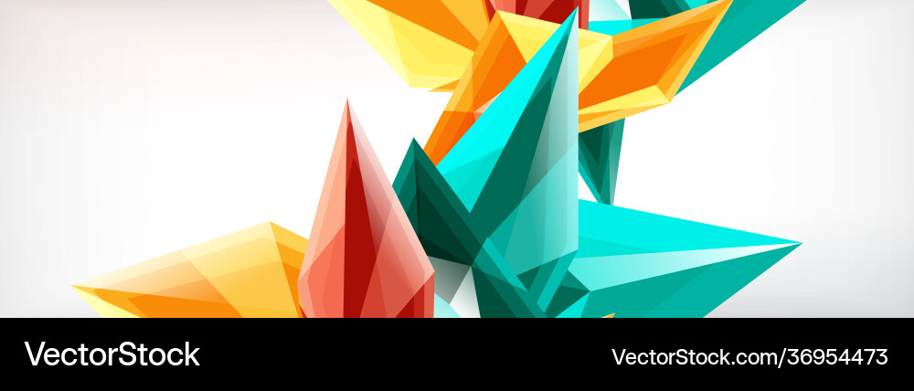 3d triangles and pyramids abstract Royalty Free Vector Image