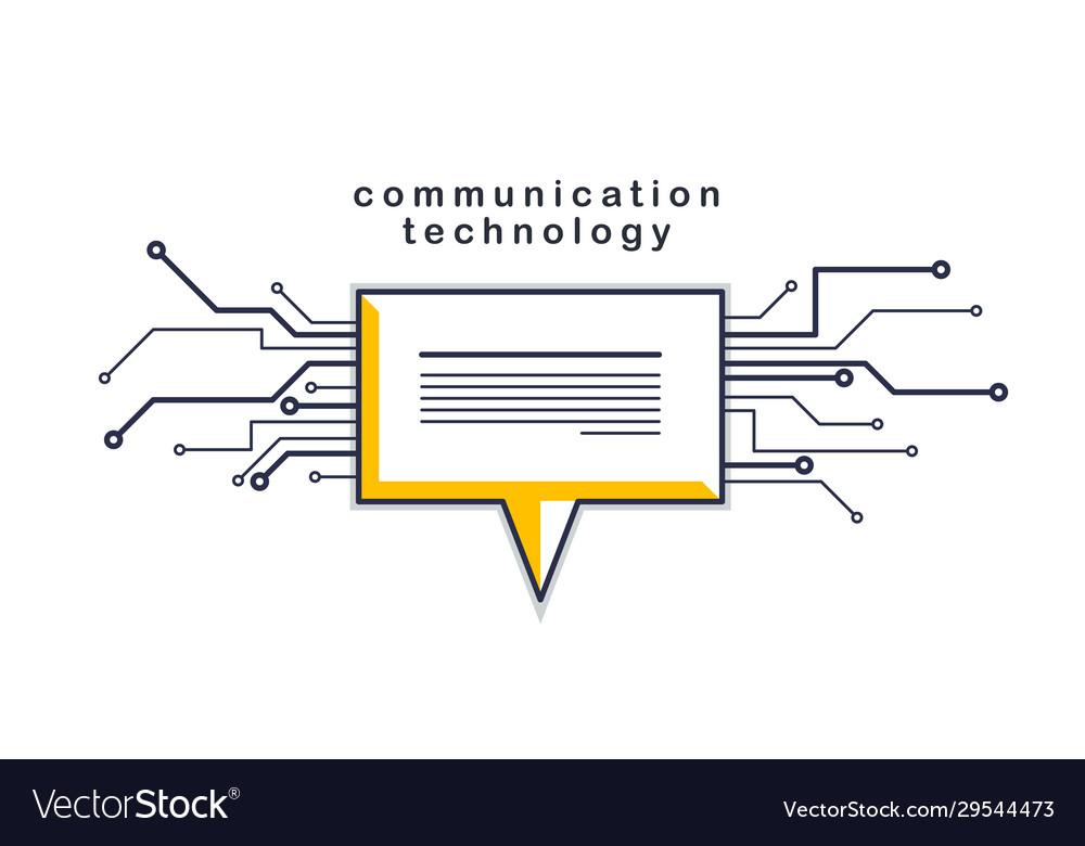 Communication technology concept speech bubble Vector Image