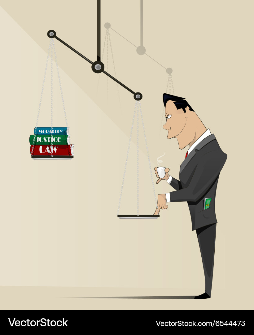 Corruption concept Royalty Free Vector Image - VectorStock